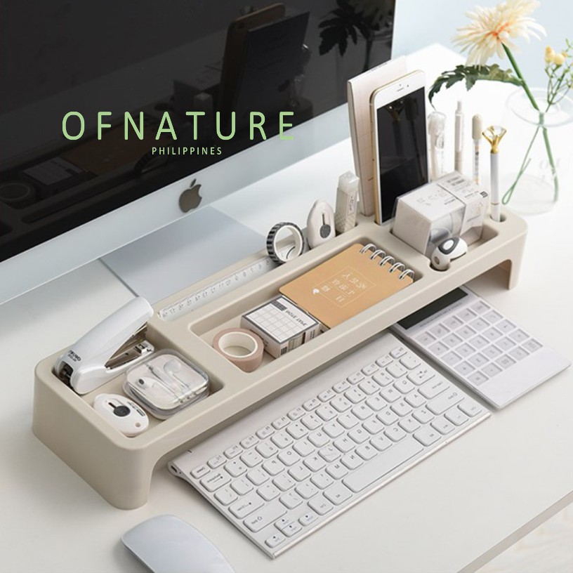 OFNATURE Desktop Organizer Computer Monitor Storage Box Phone Stand ...
