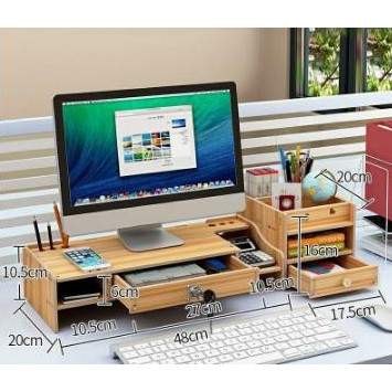 Quality Monitor Riser Stand with Drawer Wood Set KECORP_S1 | Shopee ...