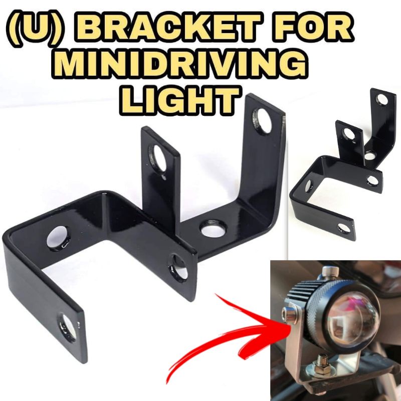 BRACKET LETTER (U) 1PAIR FOR MINI DRIVING LIGHT V1/V2/V3/V4/V5 FLAT ...