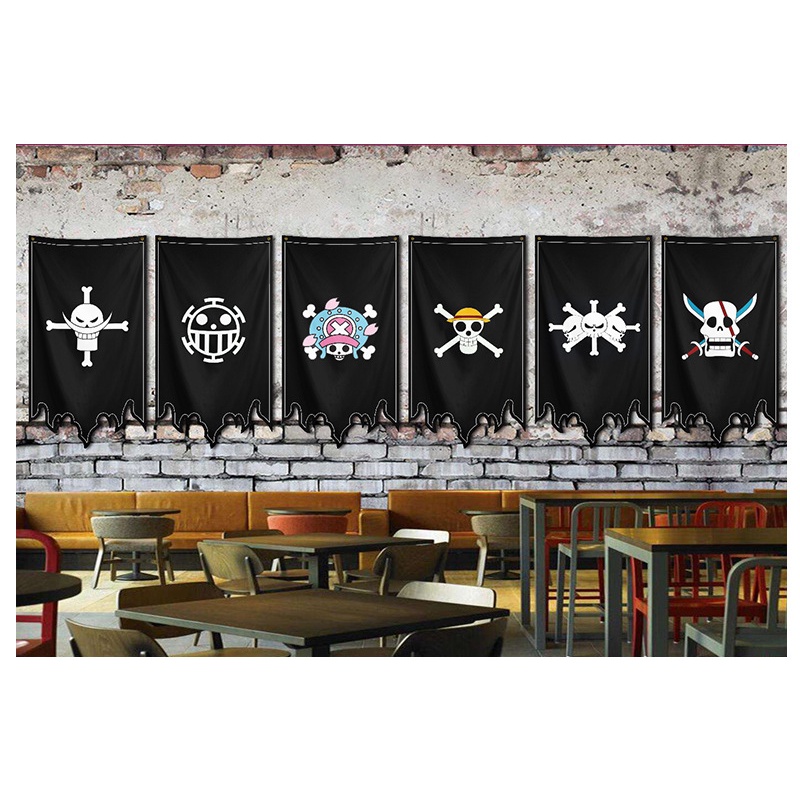 One Piece Flag Banner Straw Hat Pirate Trumpet Banner Flag Home ...
