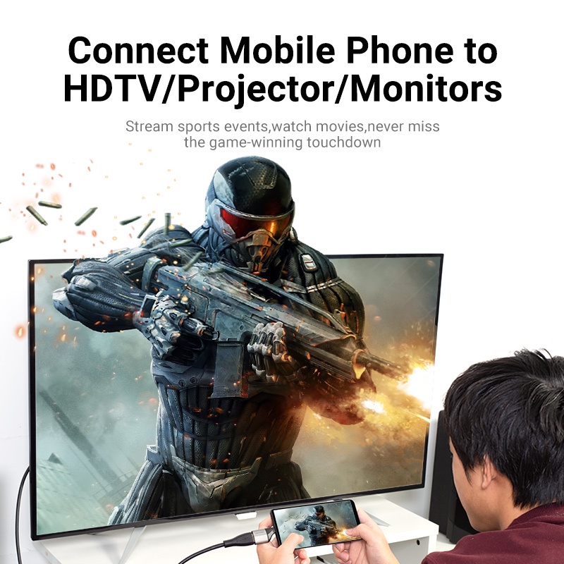 Vention USB 3.1 Type C to HDMI Adapter for Projector TV Monitor ...