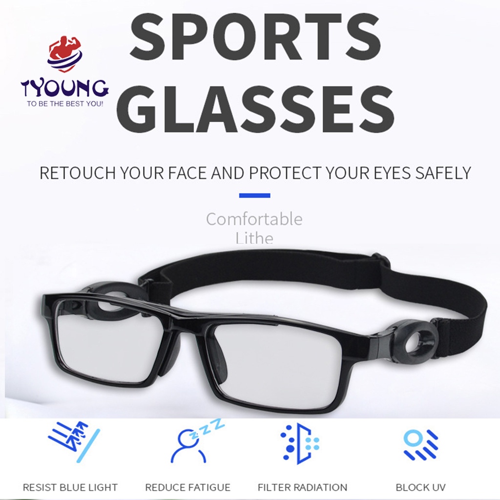 Sports Male Eyeglasses Basketball Spectacle Frame Glasses Glasses Men ...