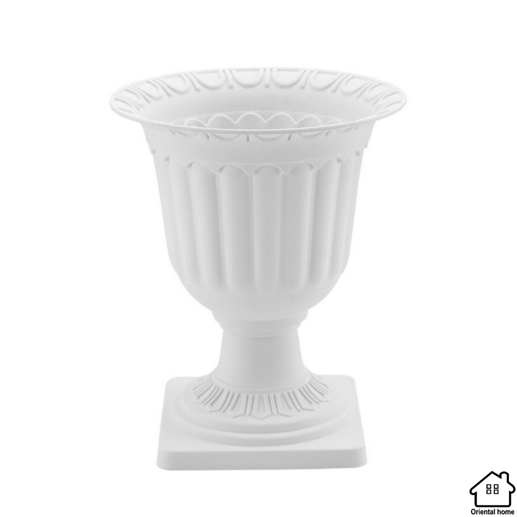 Plastic White Roman Pot for indoor and Outdoor, White Plastic Roman Pot ...