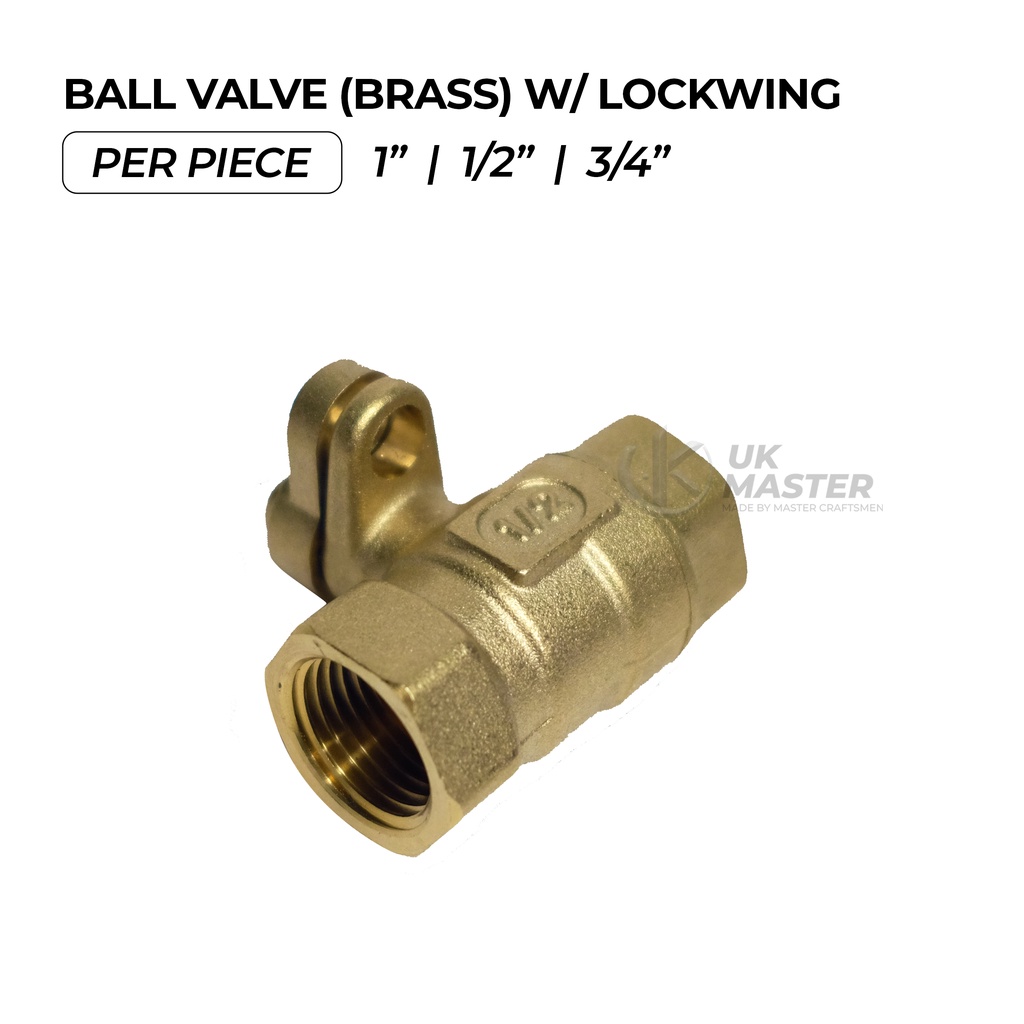 UK MATER BRASS BALL VALVE WITH LOCKWING | Shopee Philippines