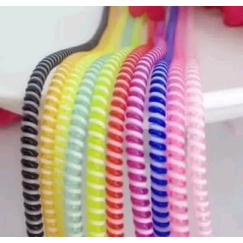 Spiral CABLE PROTECTOR 2 COLORS ONE TONE CABLE PROTECTOR GOOD QUALITY | Shopee Philippines