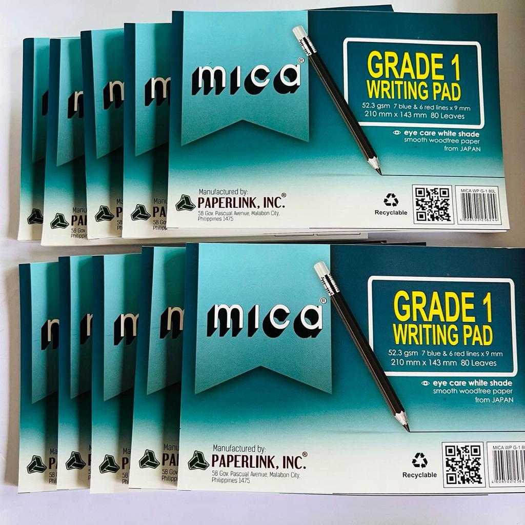 WRITING PAD MICA Grade 1/2/3/4 80leaves (SOLD PER SET OF 10 PADS ...