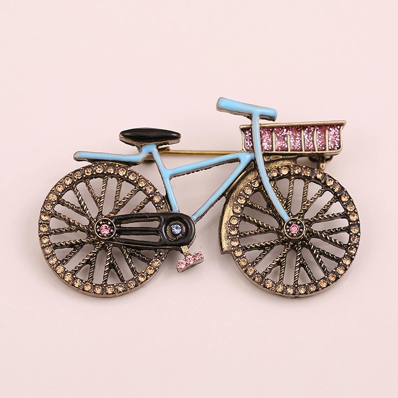 Vintage Enamel Bike Brooch Pins New Designer Metal Badge for ...