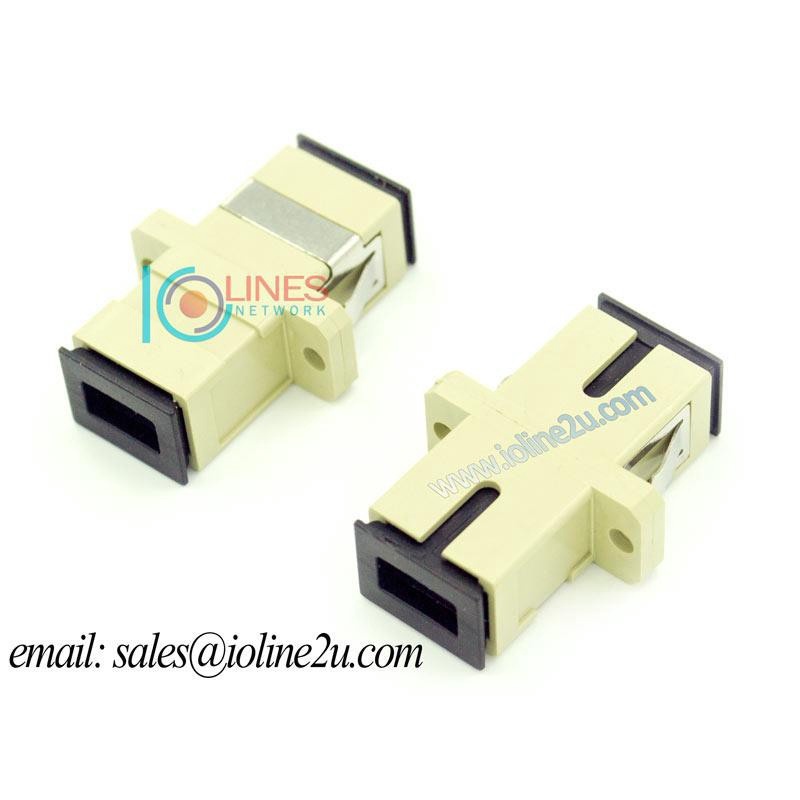 SC-SC MM Multimode Fiber Optic Joint Adapter Simplex Coupler Flange for ...