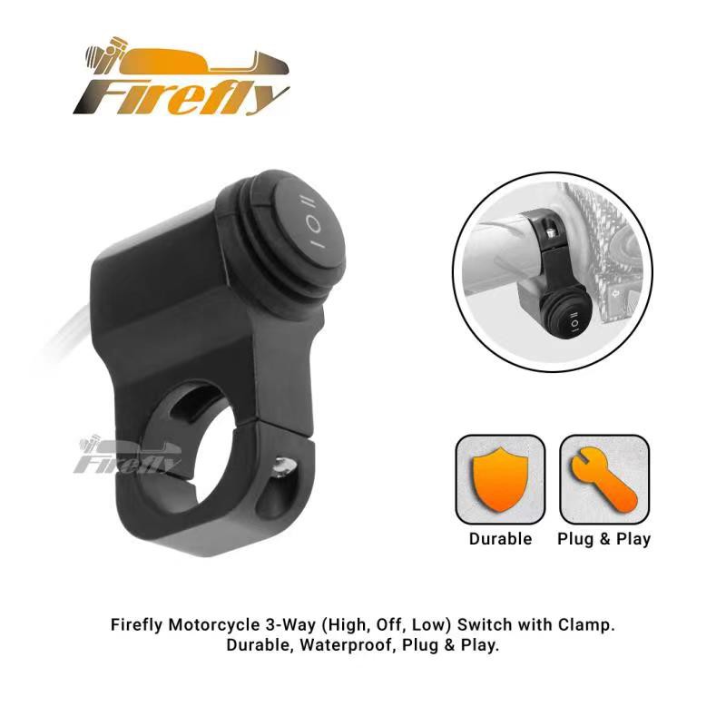 Firefly Motorcycle Mini Driving Light Switch 3 Way Switch ON OFF ON ...