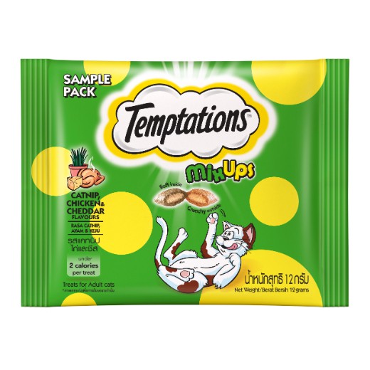 TEMPTATIONS Mix Up Chicken, Catnip and Cheddar Flavor 85g | Shopee ...