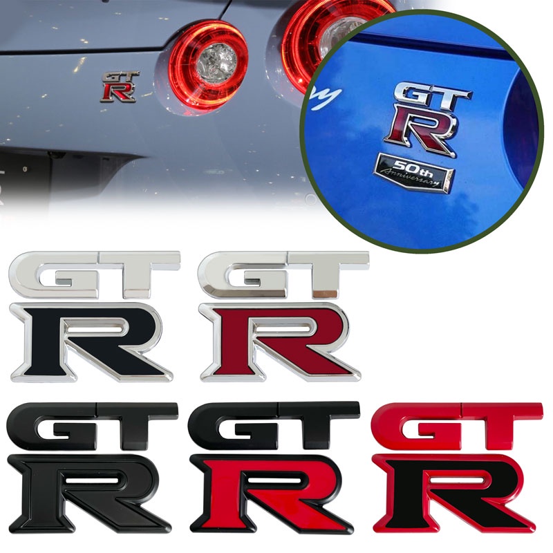 Car Styling 3D Metal GTR Logo Emblem Rear Badge Car Trunk Sticker For ...