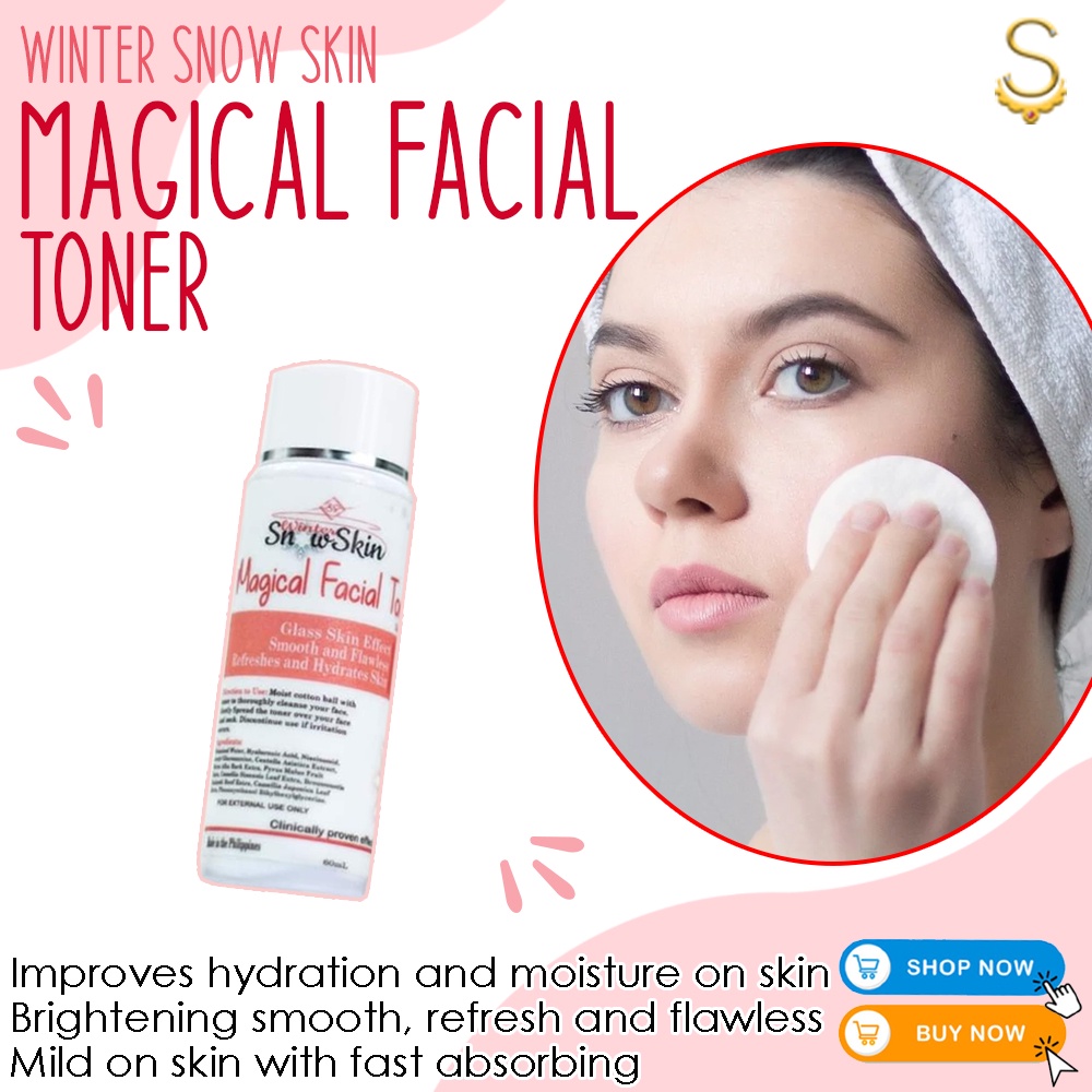 Winter Snow Skin Magical Facial Toner 60ml Glass skin Effect, Smooth ...