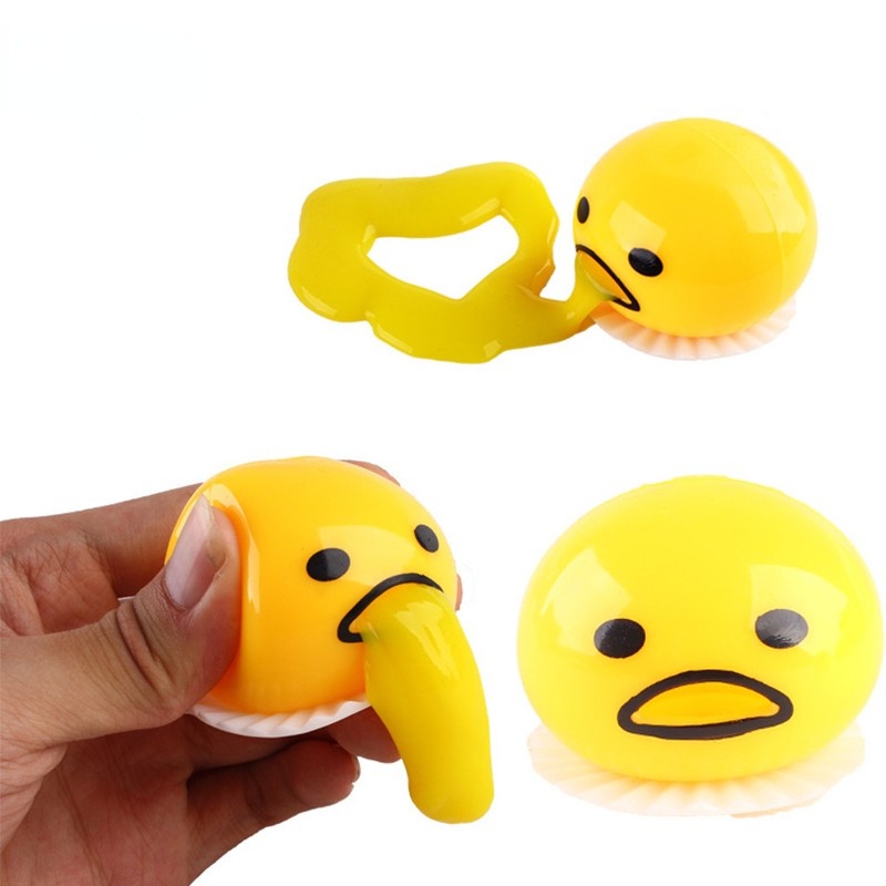 Squishy Puking Egg Yolk Stress Puking Ball Slime Adult Relieve Stress ...