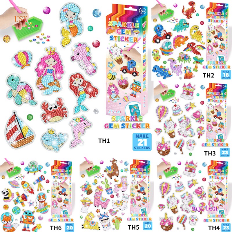 USK Children Big Gem Diamond Painting Kit Create Your Own Stickers ...