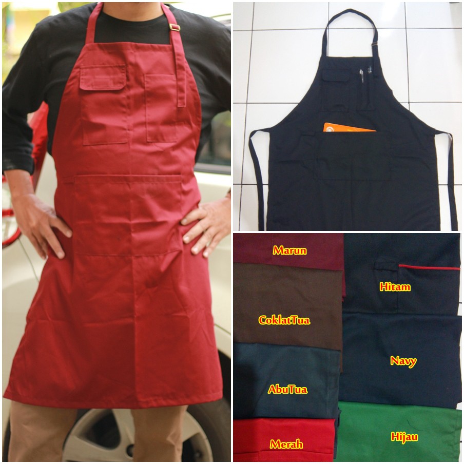 4 Pocket fullsize Apron For Chef Barista Barberman | Shopee Philippines