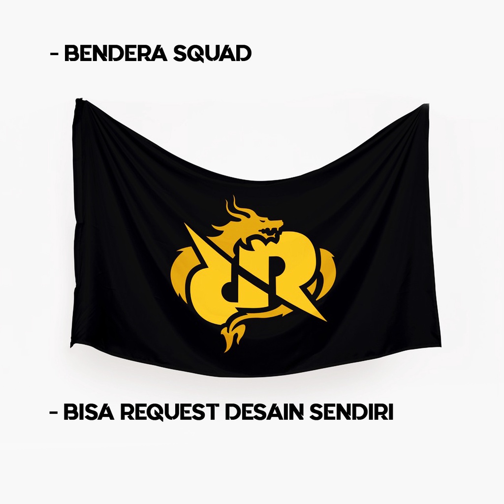 Custom SQUAD FLAG CAN REQUEST YOUR OWN DESIGN SIZE 85*60 CM | Shopee ...