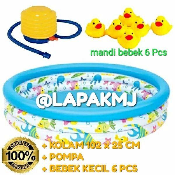 Bestway Swimming Pool Rubber Kids Bath Ball Ocean Life Pool 51008+pump ...