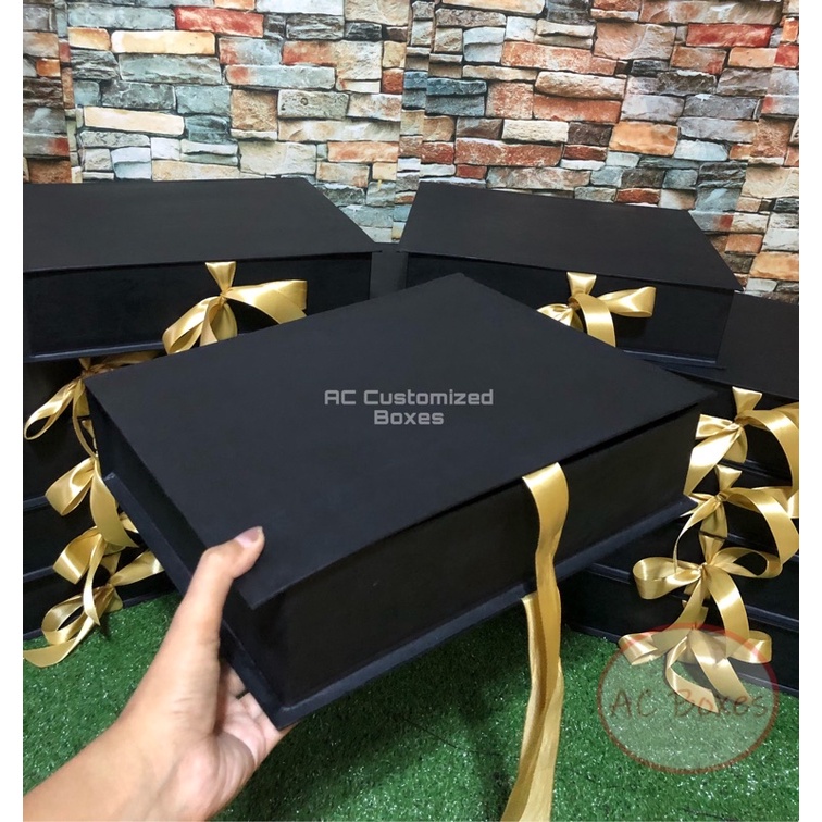 12x10x3 inches flip top hard box | BLACK!!! | Shopee Philippines