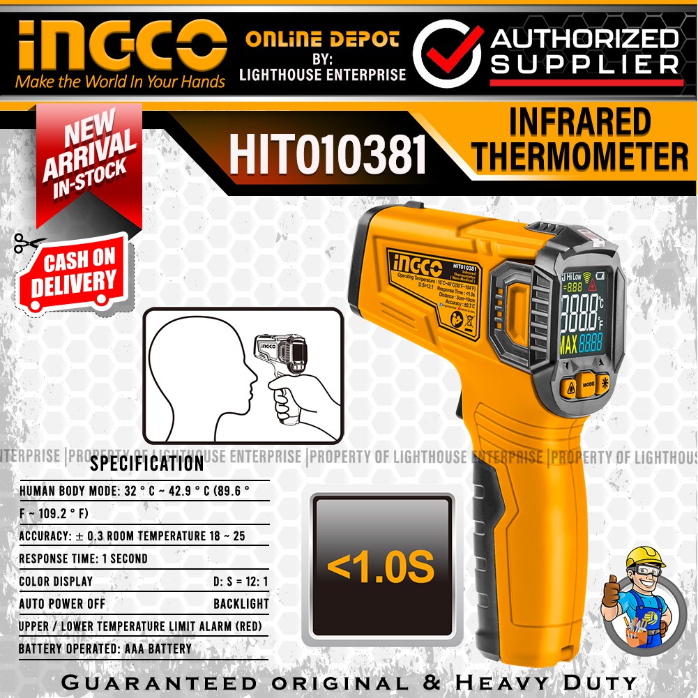 INGCO Original Fast Reading Infrared Thermometer/Thermal Scanner ...