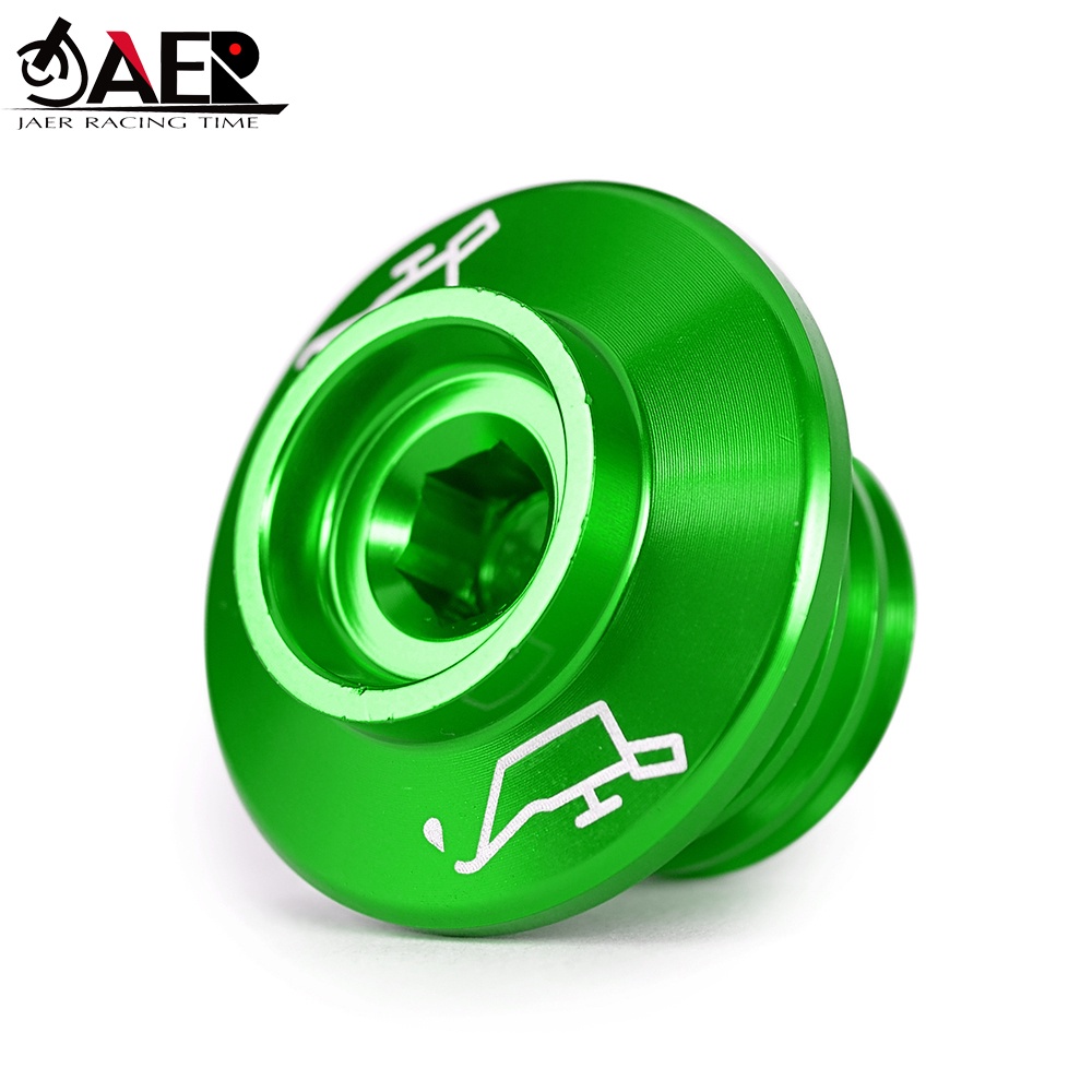 CNC Engine Oil Filter Cover Oil Plug Cap for Kawasaki ER6F ER6N VERSYS ...