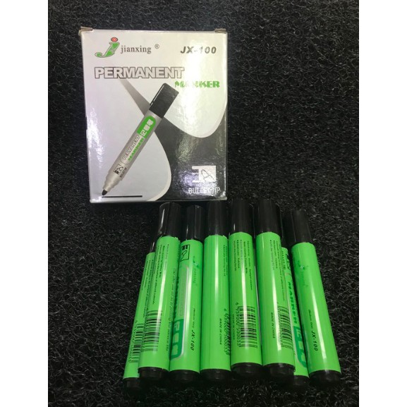 JX-100 - 12pcs PERMANENT MARKER (Refillable) | Shopee Philippines