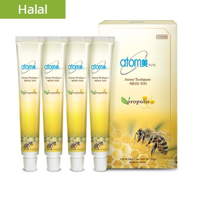 1 BOX(4pcs) ATOMY Anti-Bacteria Green tea Propolis Toothpaste 4x50g ...