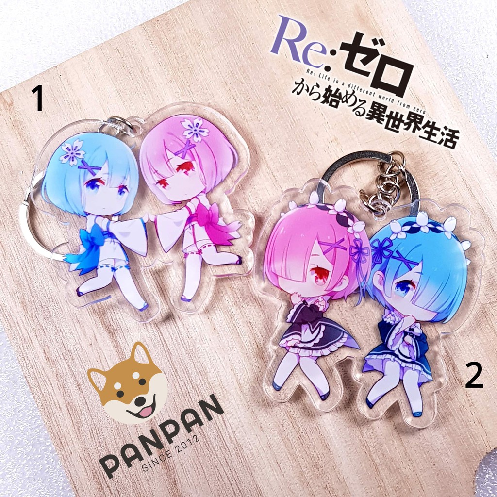 Anime Mica Acrylic Keychain Re:Zero Rem/Ram (6cm) | Shopee Philippines