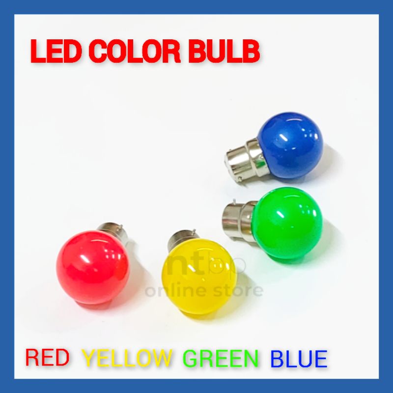 LED Color Bulb / Mentol LED lampu Hari Raya B22 | Shopee Philippines