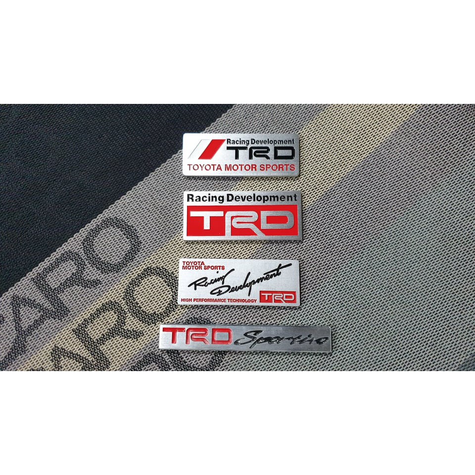 Toyota TRD Rectangular Aluminum Emblem | Shopee Philippines