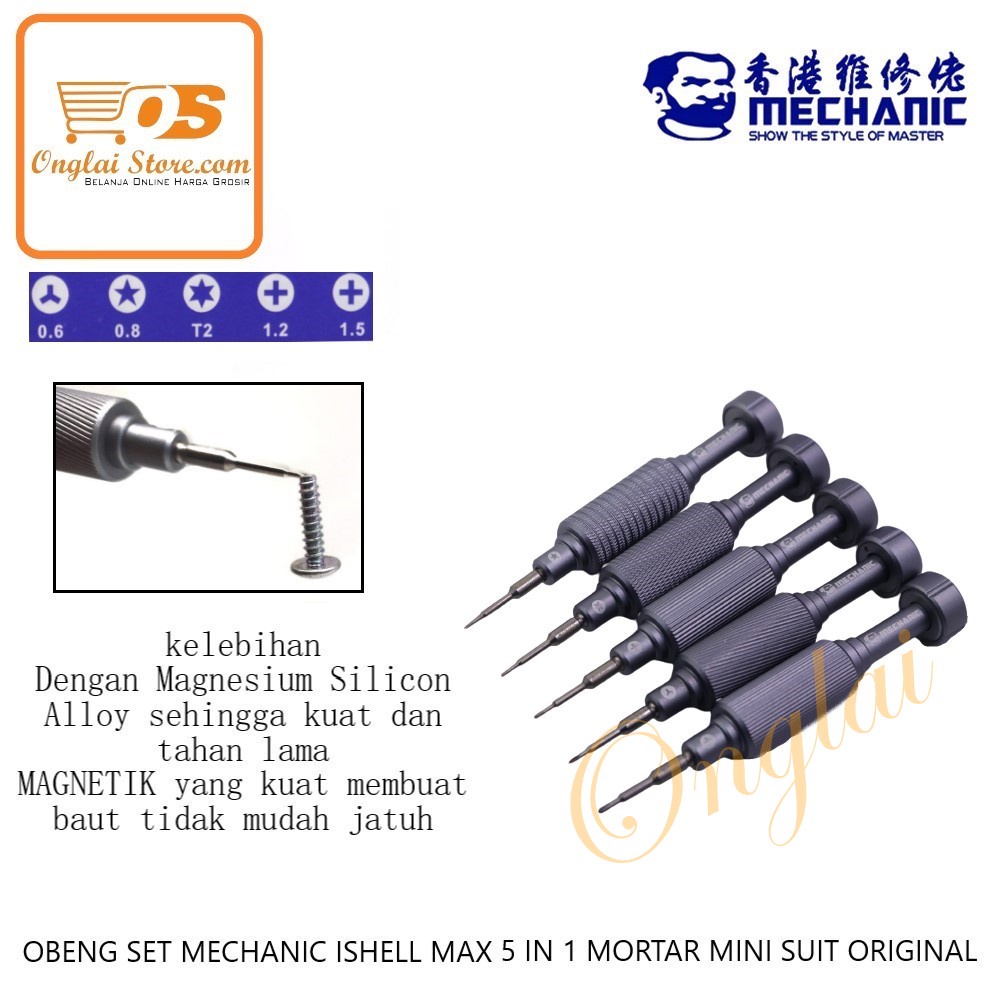 MECHANIC ISHELL MAX 5 IN 1 MORTAR MINI SUIT SCREWDRIVER SET ORIGINAL | Shopee Philippines