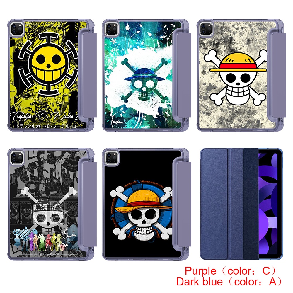 D21 ONE PIECE Logo Dark blue Soft silicone Case for iPad 7 8 9 Pro ...