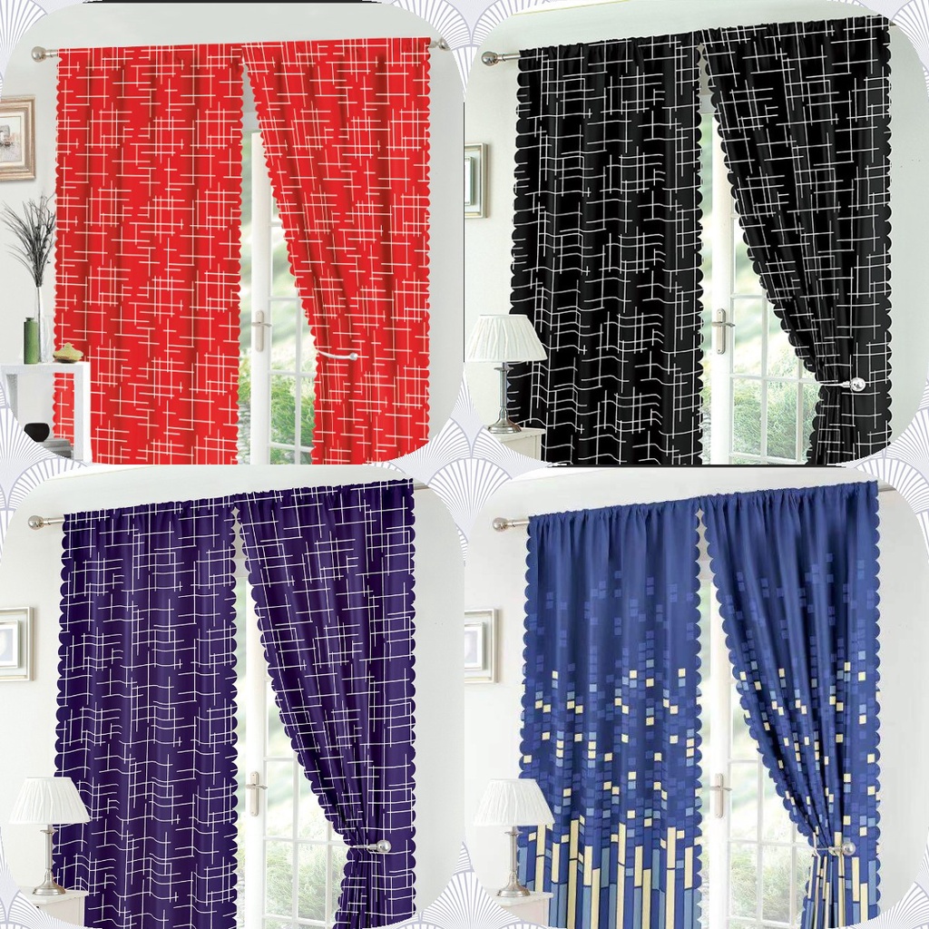 COD 1PCS New Style Sale Elegant Red Curtain Fashion Cotton Curtain ...