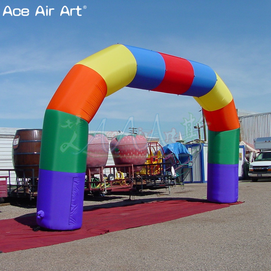 6m W Rainbow Advertising inflatable archway,decoration gate,pop up ...