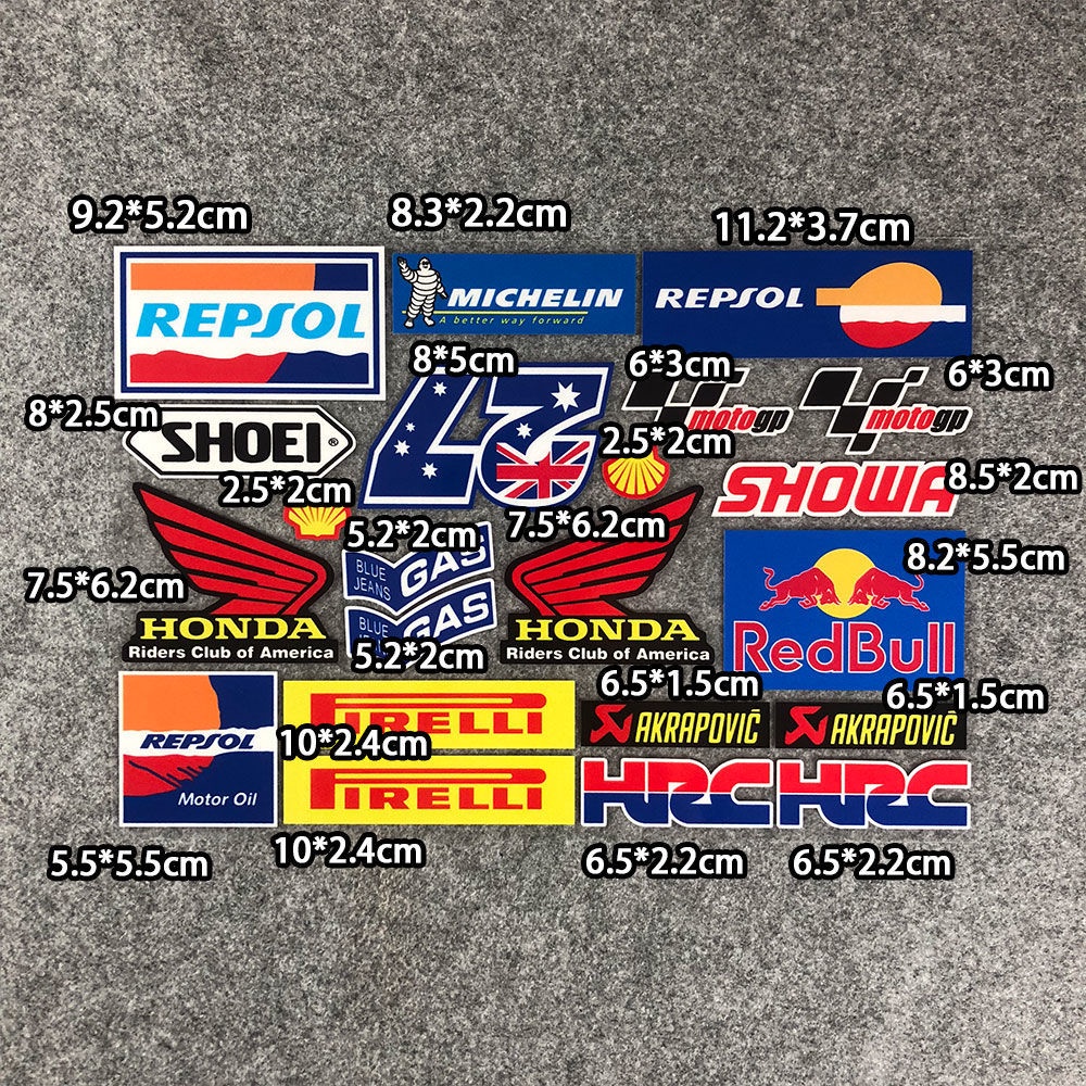 Waterproof Sticker Wing Motorcycle Reflective Sticker Modified Hrc/Cbr ...