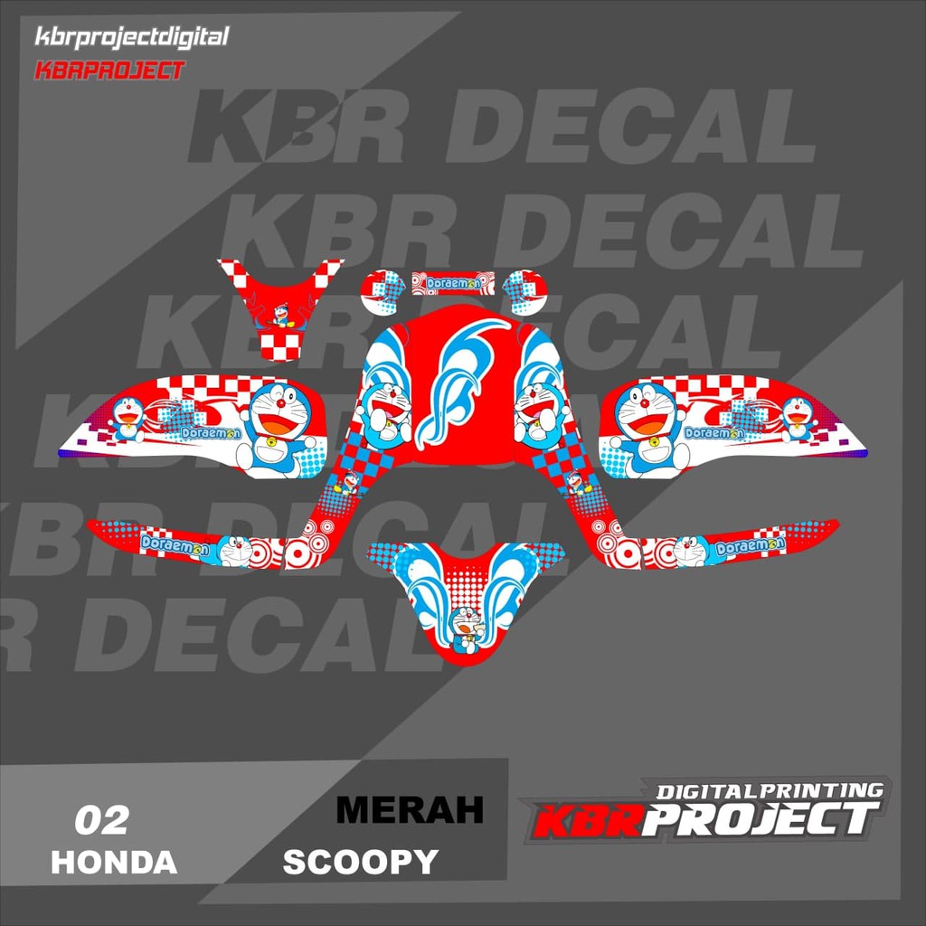 SCOOPY DECAL STICKER VARIATION OF GRAPHIC MOTIFS HONDA SCOOPY 02 CUSTOM ...