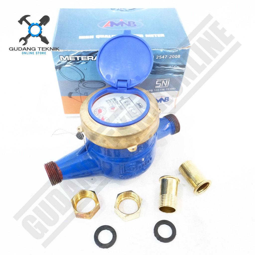 Pam WATER METER 4needle 1/2" AMINB AMNB Plastic BODY/PDAM Plumbing ...