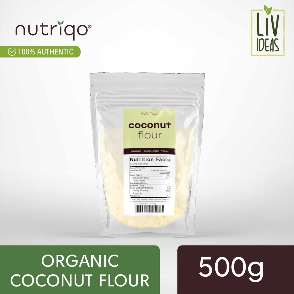 Nutriqo Organic Coconut Flour 500g | Shopee Philippines