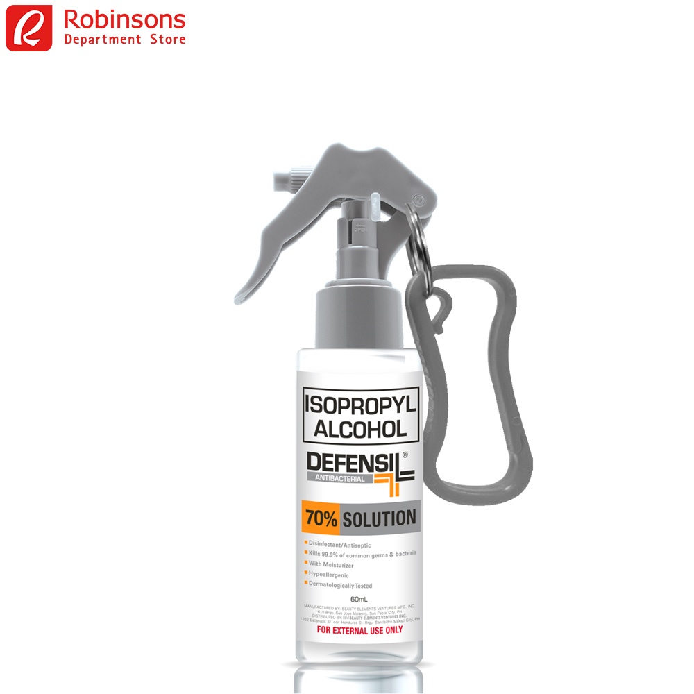 Defensil Antibacterial Isopropyl Alcohol 70% Solution 60Ml (Spray ...