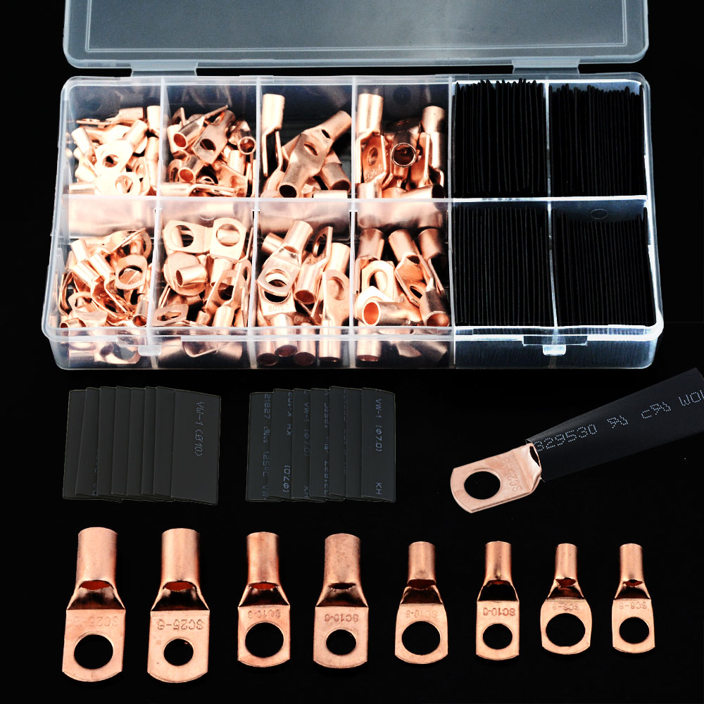 60/240/260CPS Assortment Car Copper Ring Terminal Wire Crimp Connector ...