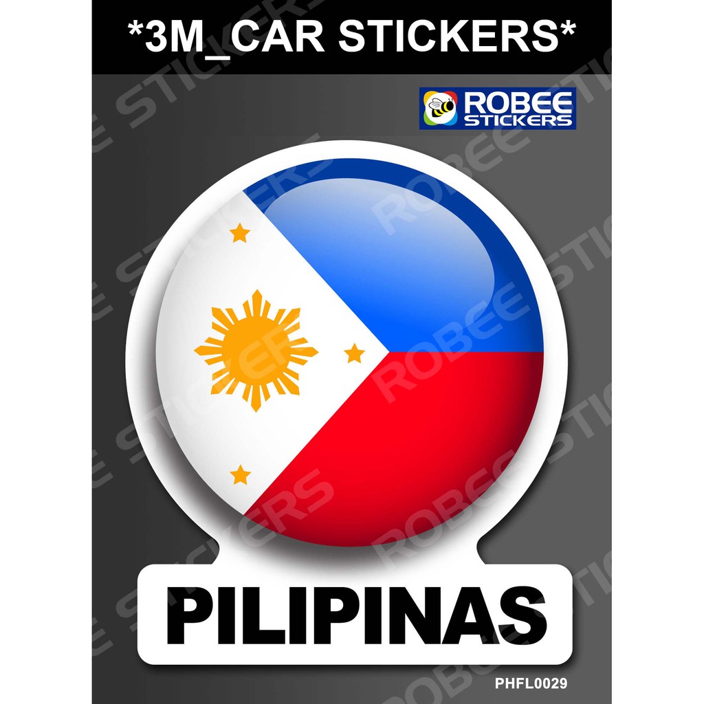 Sticker Decal Philippine Flag Round Die Cut | Shopee Philippines