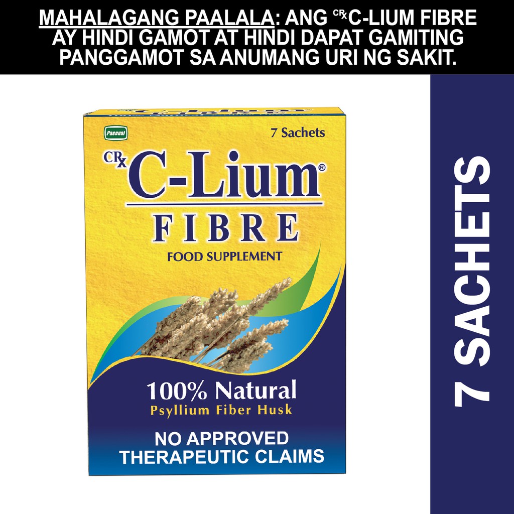 C-Lium Fibre (Psyllium Fiber) Husk 7 Sachets Regular Flavor | Shopee ...