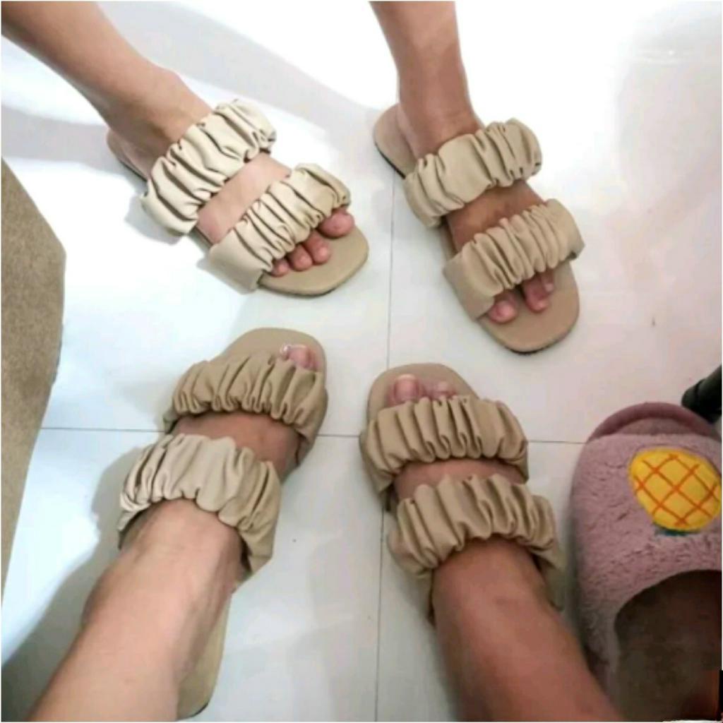 JENNY_O Women TWO-BAND SCRUNCHIE Ladies Korean Style Trendy Slip On ...