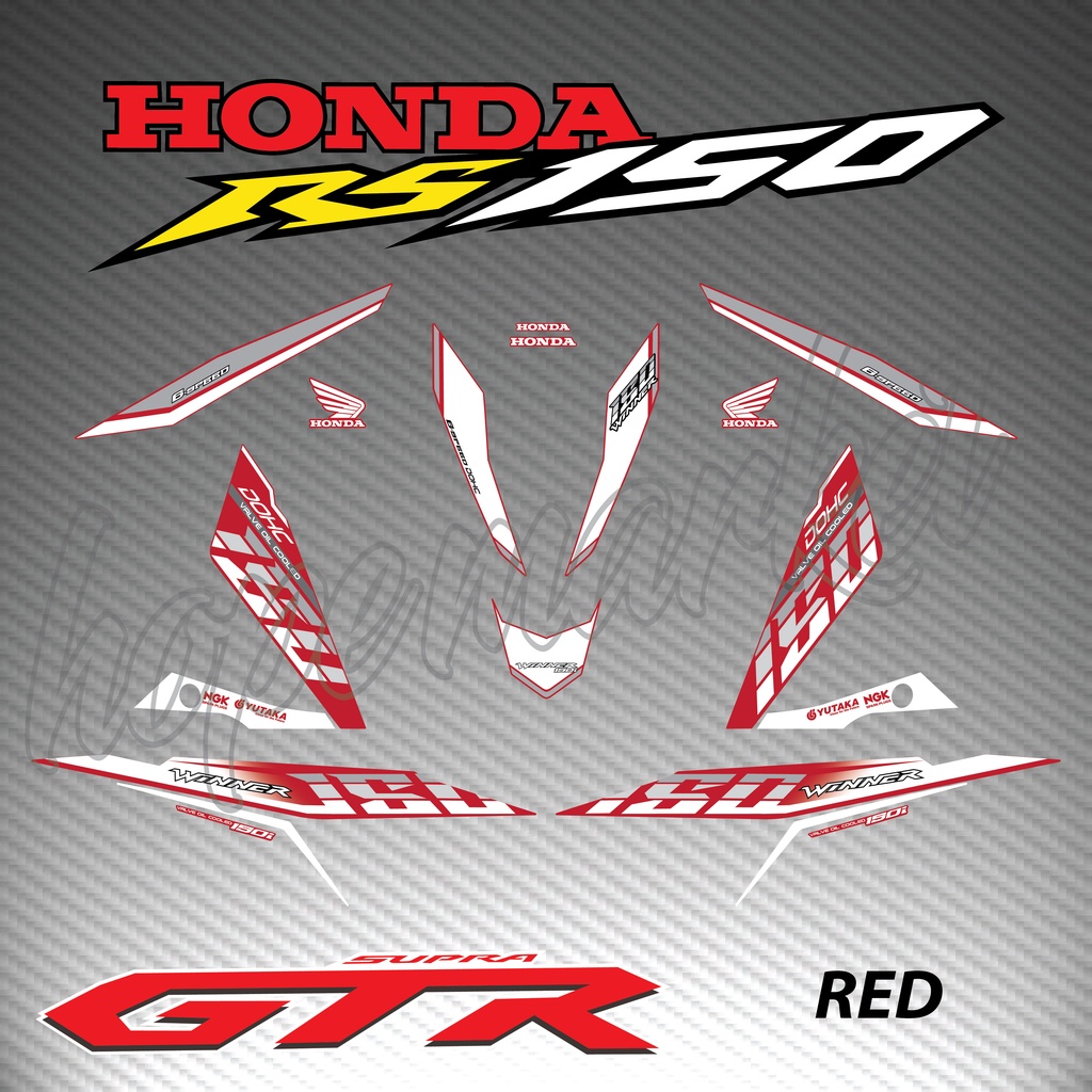 STRIPE MOTOR HONDA RS150 WINNER GTR 150i VIETNAM DESIGN | Shopee ...