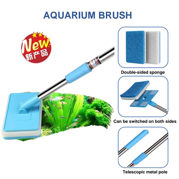 Liya Aquarium Brush Expandable Cleaner Sponge The Best Aquarium Tank ...