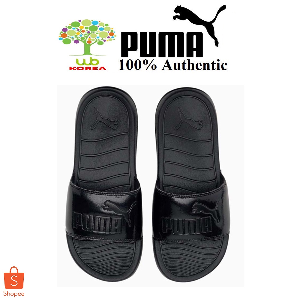 PUMA Popcat 20 Slides (Black) | Shopee Philippines