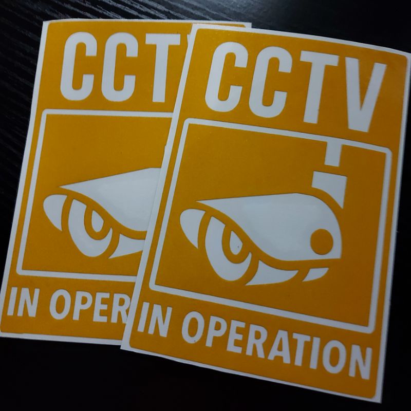 CCTV cut-out sticker decal security signage. | Shopee Philippines