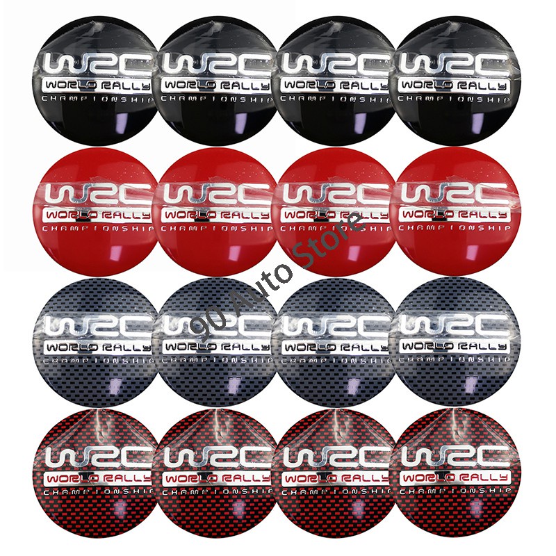 4pcs/set 56mm WRC Car Wheel Center Hub Cap Sticker Auto Tire Emblem ...