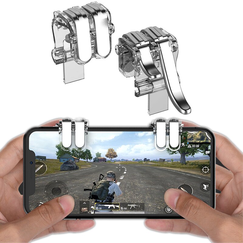 Wireless PUBG Mobile Trigger Control Smartphone Gamepad Controller L1R1 ...