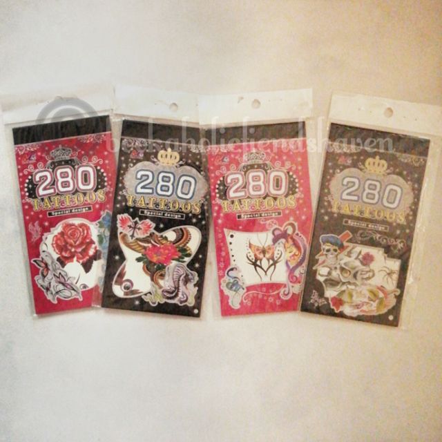 Unisex Special Design Tattoo Sticker Booklets (280 tattooes per booklet ...