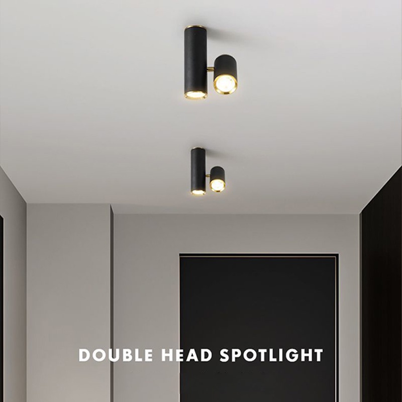 Nordic Creative Double Head Downlight Surface Mounted Spotlight Led ...